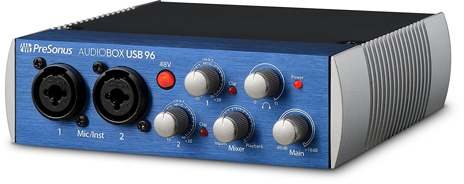 Presonus AudioBox 96 USB 2.0 Audio Interface Studio Bundle with Studio One Artist Software Pack