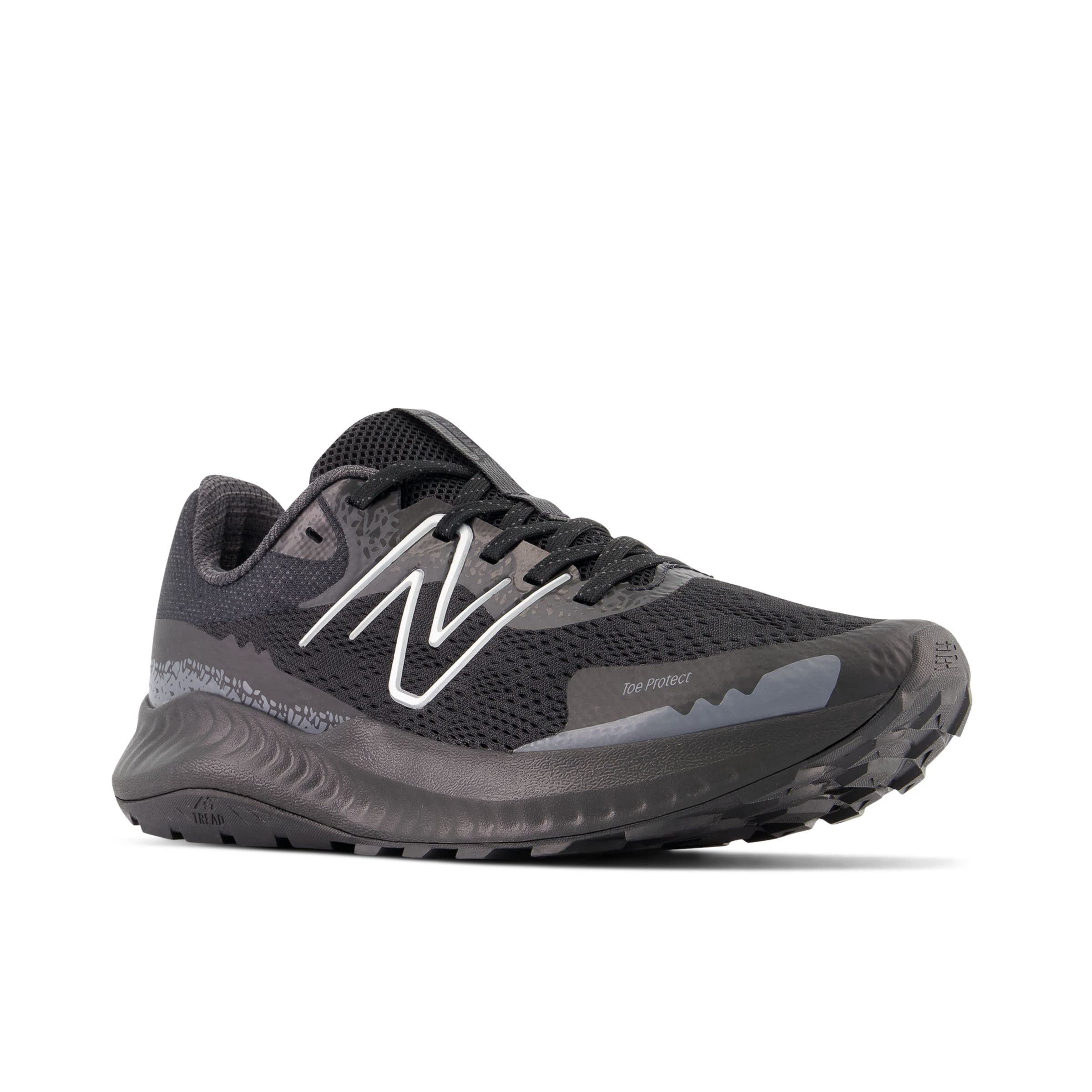 New Balance Men's Dynasoft Nitrel V5 Trail Running Shoe, Black/Black, 7.5