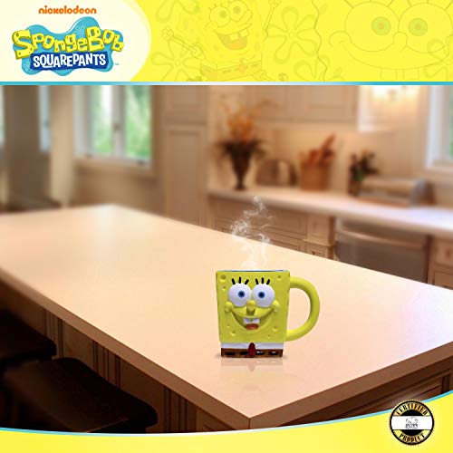 Silver Buffalo SpongeBob SquarePants 3D Sculpted Ceramic Mug, 20 Ounces