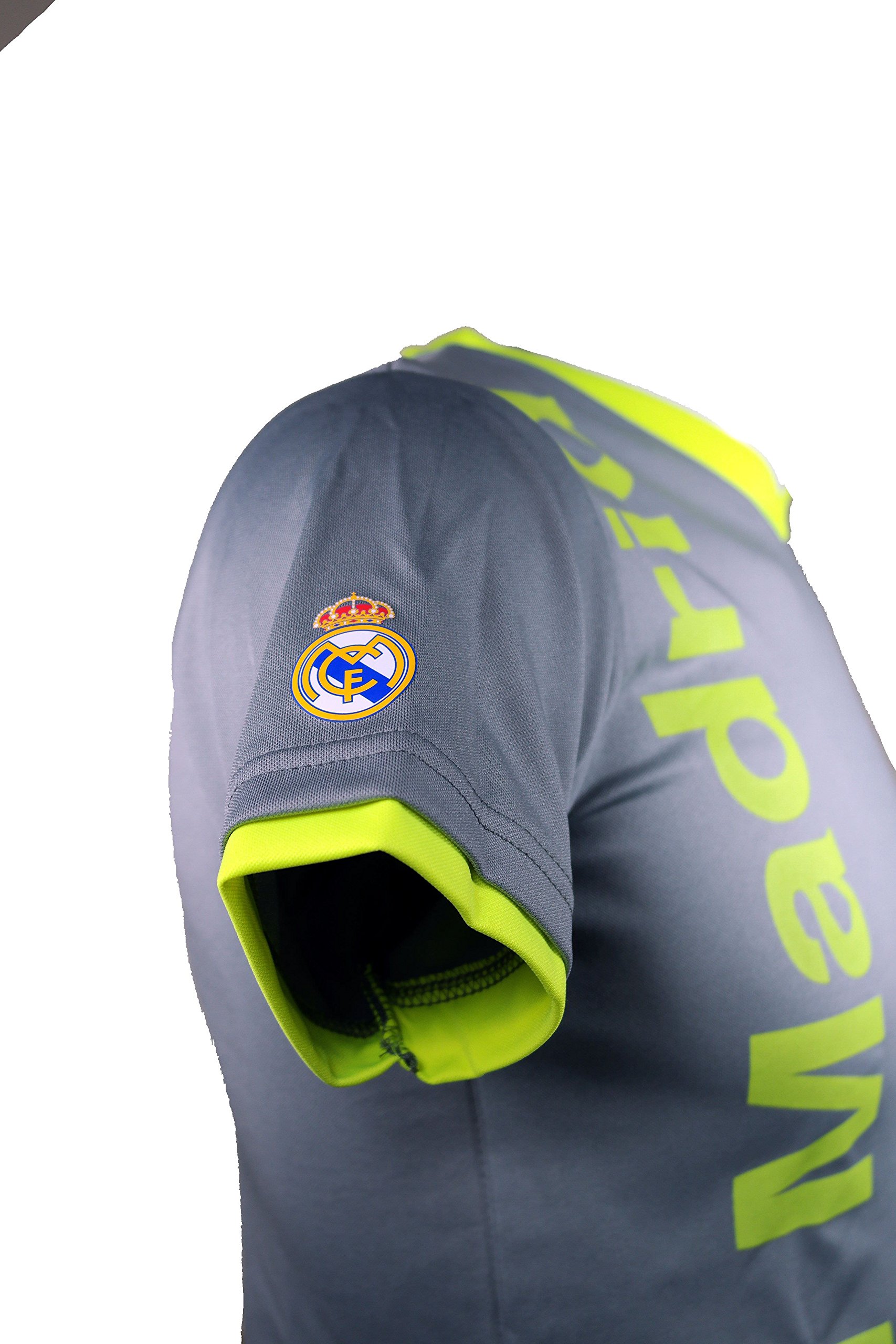 Rhinox Group Compatible with Real Madrid Official Soccer Youth Poly Jersey -05 YS Black