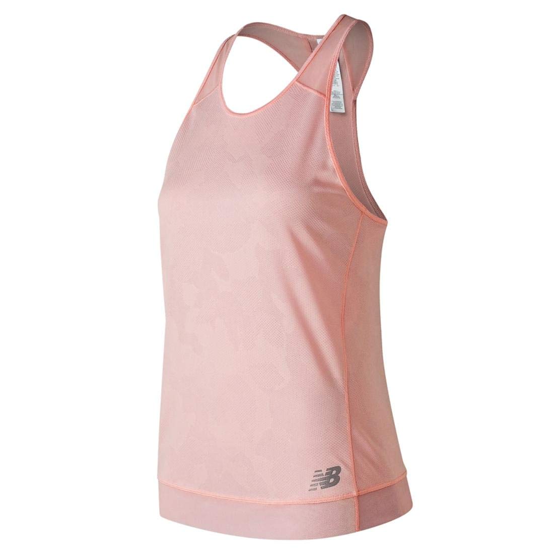 New Balance Women's Q Speed Breathe Tank, Sunrise Glo Heather, Medium