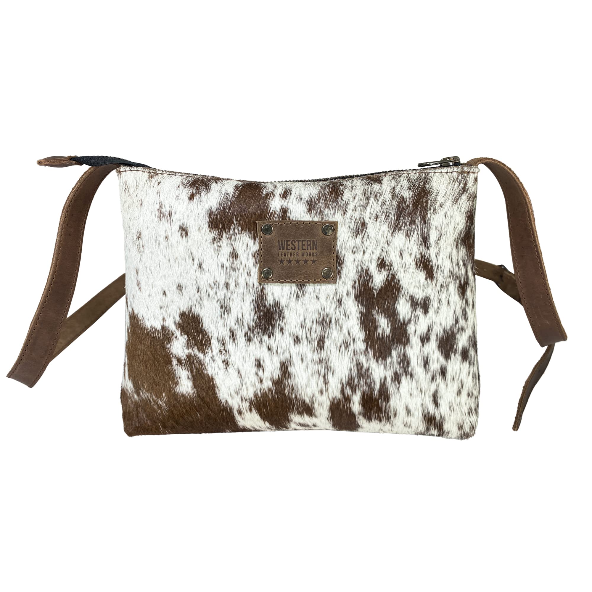 Western Leather Works, Crossbody Bag with Shoulder Strap, Multipurpose Storage for Phone, Makeup, and Wallets, Cowboy Style, Full Grain Leather, Handmade, Furry