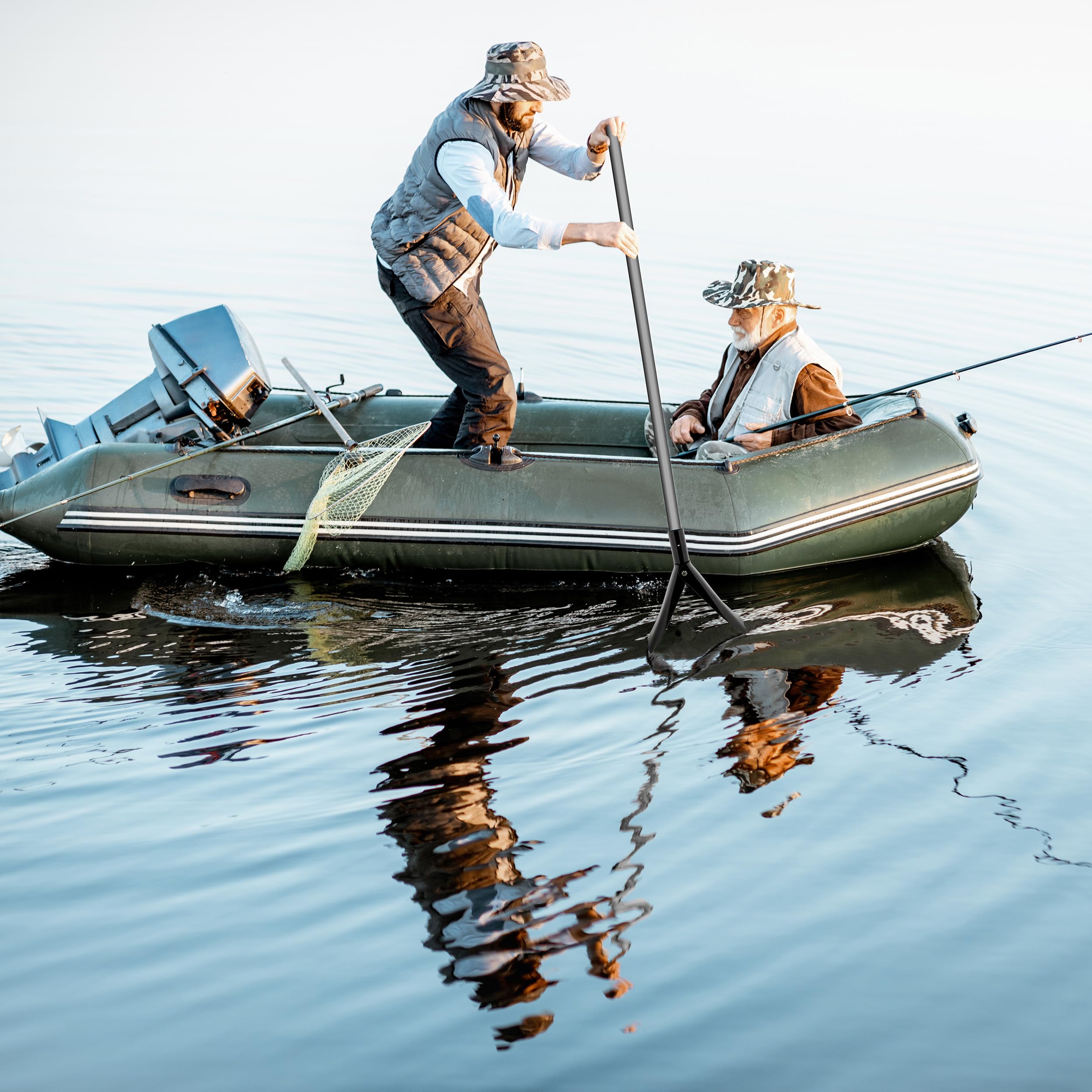 Redneck Convent Marsh Push Pole Foot Attachment β 10.5in Boat Pole Metal Marsh Foot Hunting and Fishing Push Pole Attachment