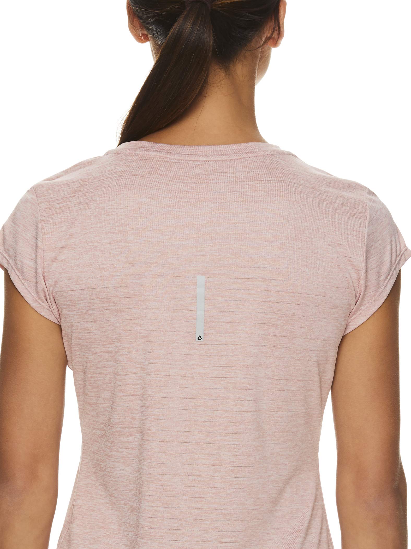 Reebok Women's Legend Running & Gym T-Shirt - Performance Short Sleeve Workout Clothes for Women - Pale Mauve Heather Legend Pink, Medium