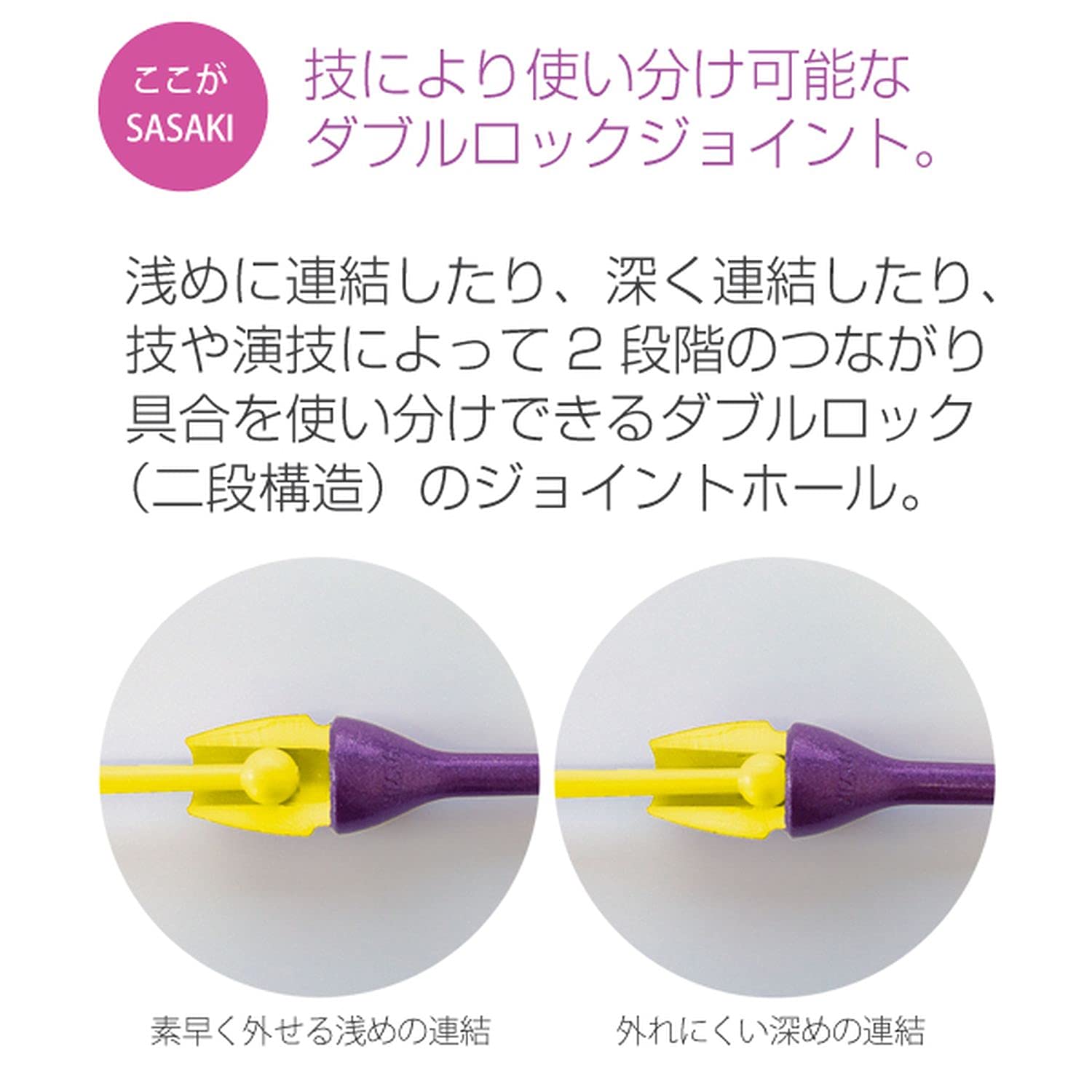 Sasaki M-34JKGH-F Short Gradation Rubber Clubs - Purple x Emerald Blue