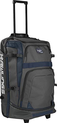 Rawlings | R1801 Wheeled Catcher's Backpack | Baseball & Softball | Navy