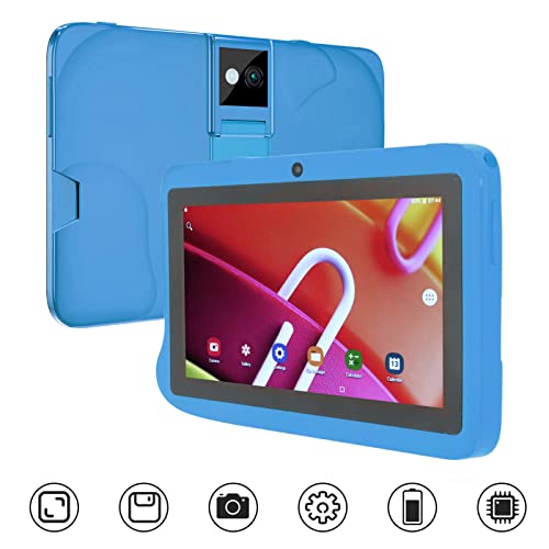 VINGVO Reading Tablet, 7 Inch Tablet Blue Octa Core CPU 5G WiFi HD IPS Screen for Gaming (Blue)