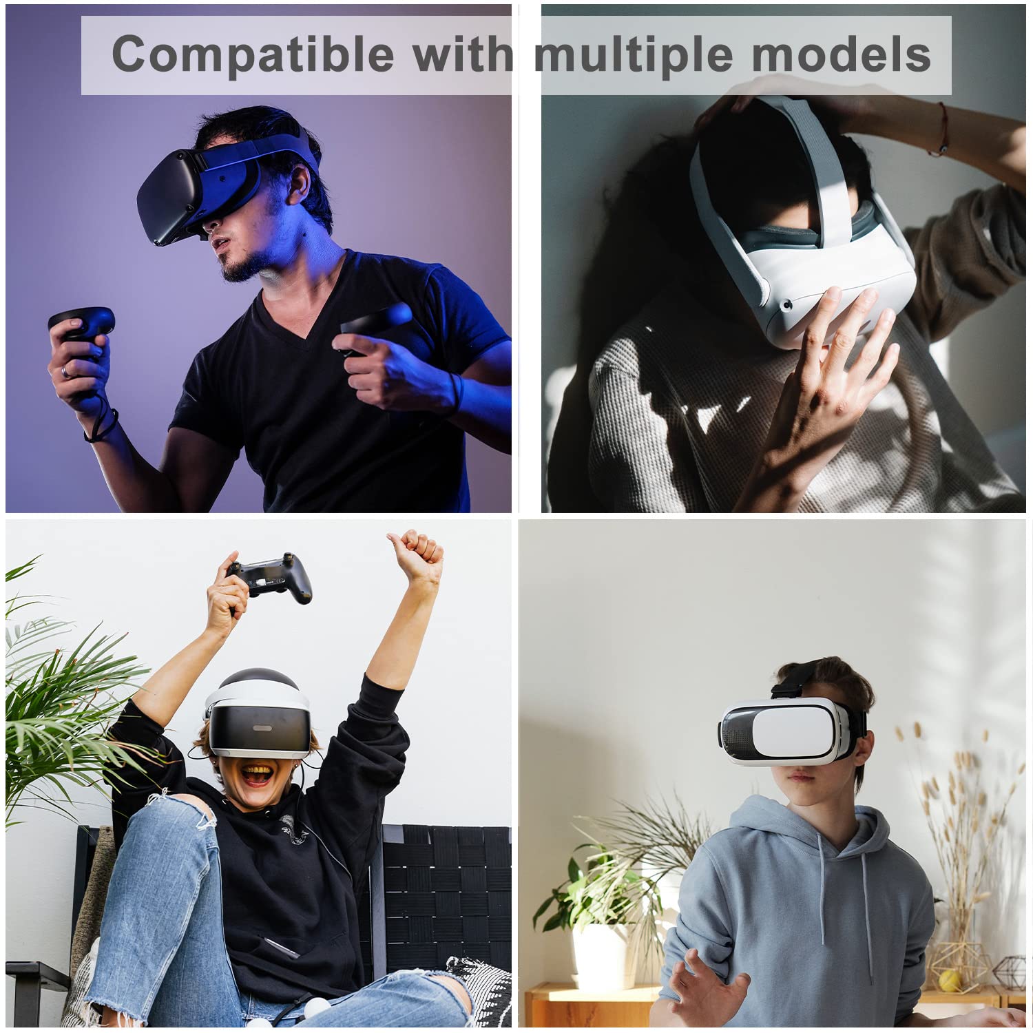 VR Mask Sweat Band Facemask Compatible with Oculus Quest 2 Accessories (3pcs)