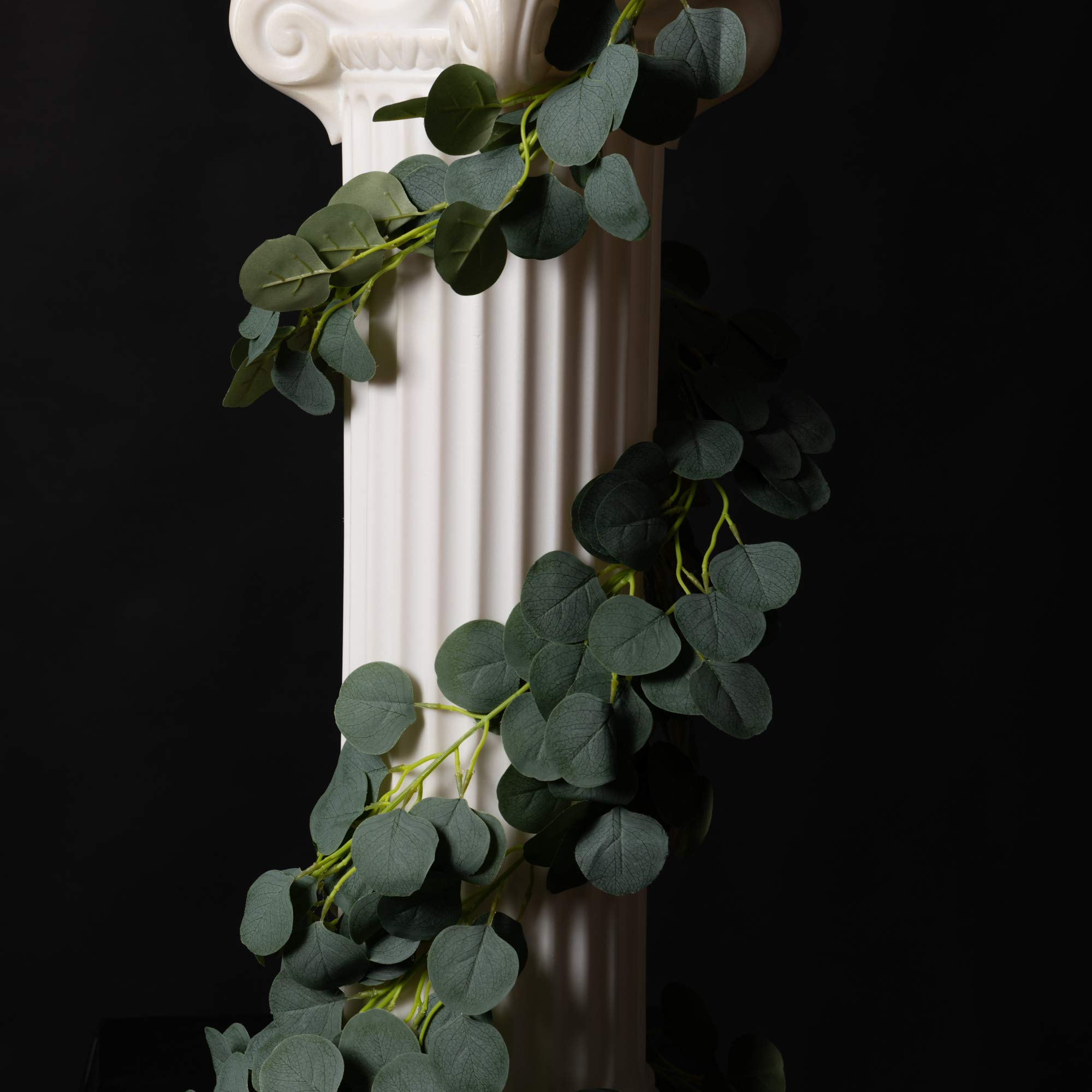 Rosary 3 Pack Artificial Eucalyptus Garland Greenery Leaves | Garlands for Engagement Party Decorations & Vines Faux for Home Table Decoracion - Hanging Plants Wedding Backdrop Arch Wall Decor