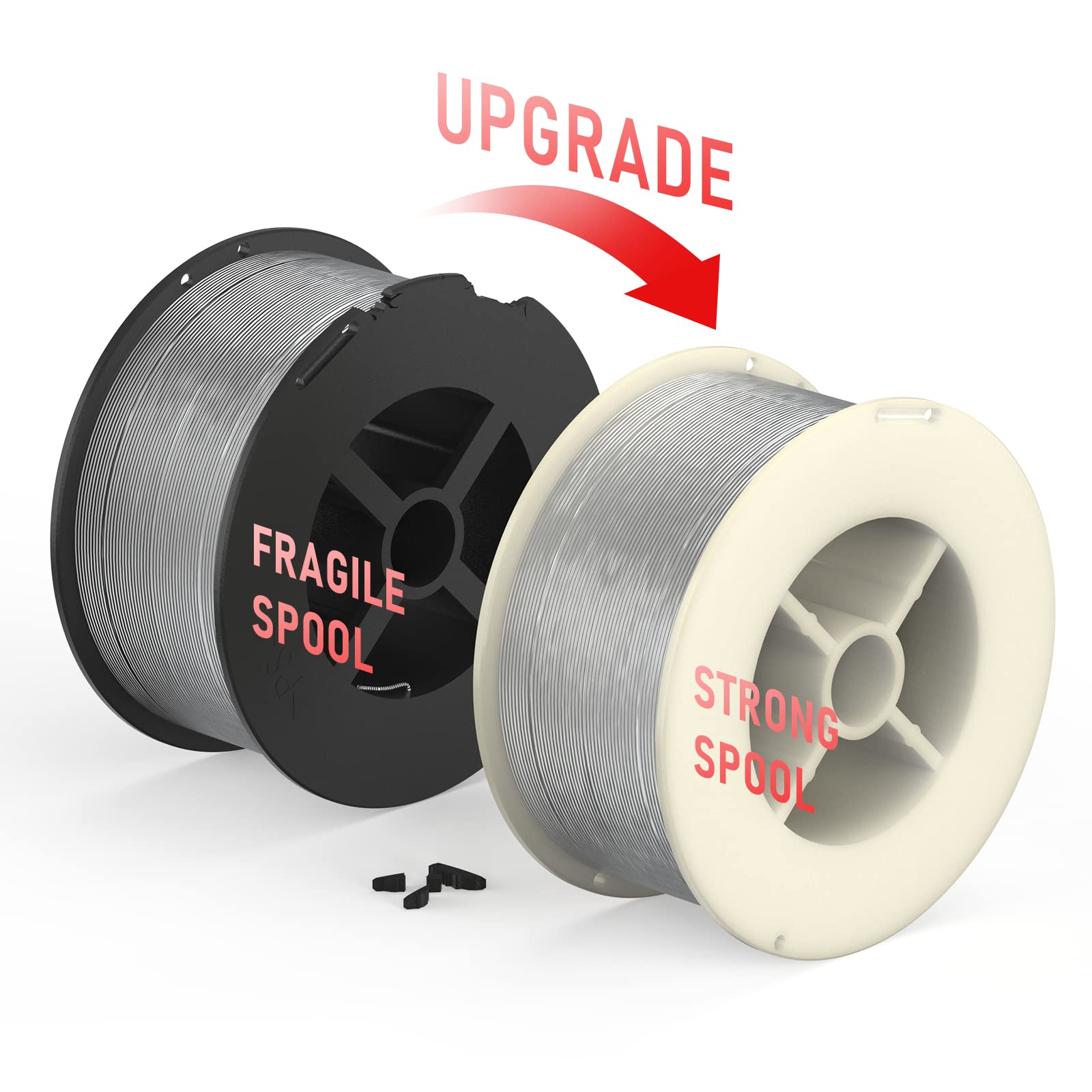 YESWELDER Flux Core Gasless Mig Wire, Mild Steel E71TGS .030-Diameter, 2-Pound Strong ABS Plastic Spool