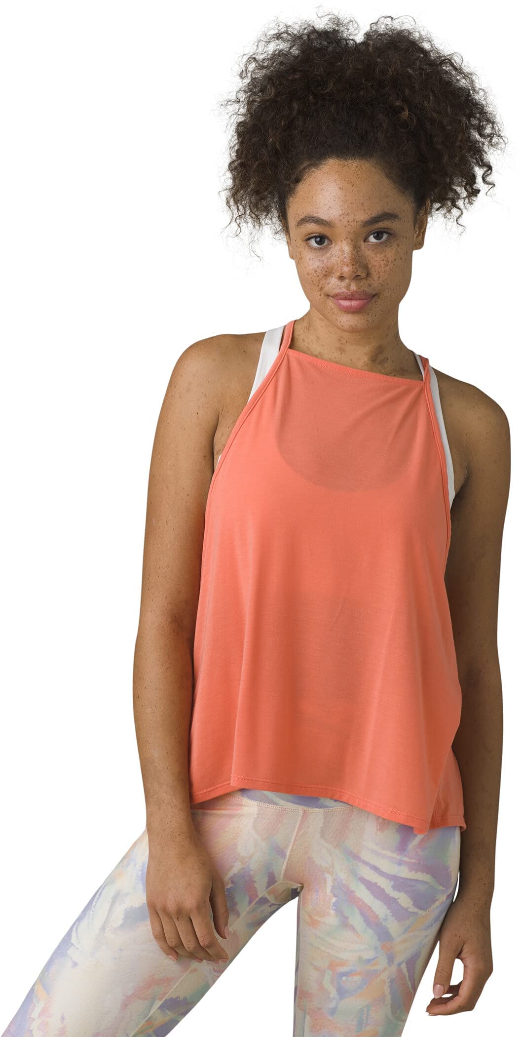 prAna Women's Epiquator Tank, Hyper Coral, Medium