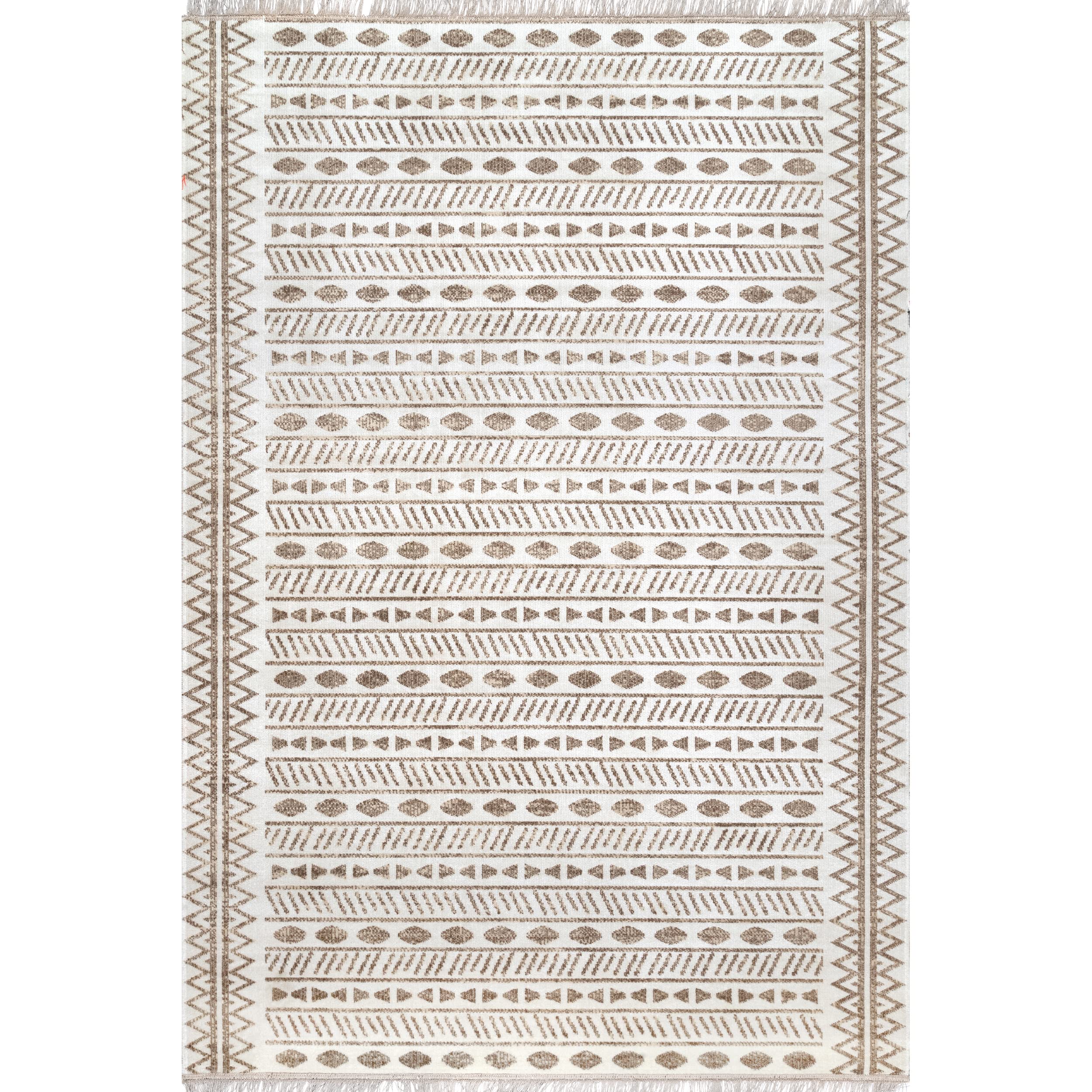 nuLOOM Outdoor Tribal Angie Area Rug, 7x9, Beige