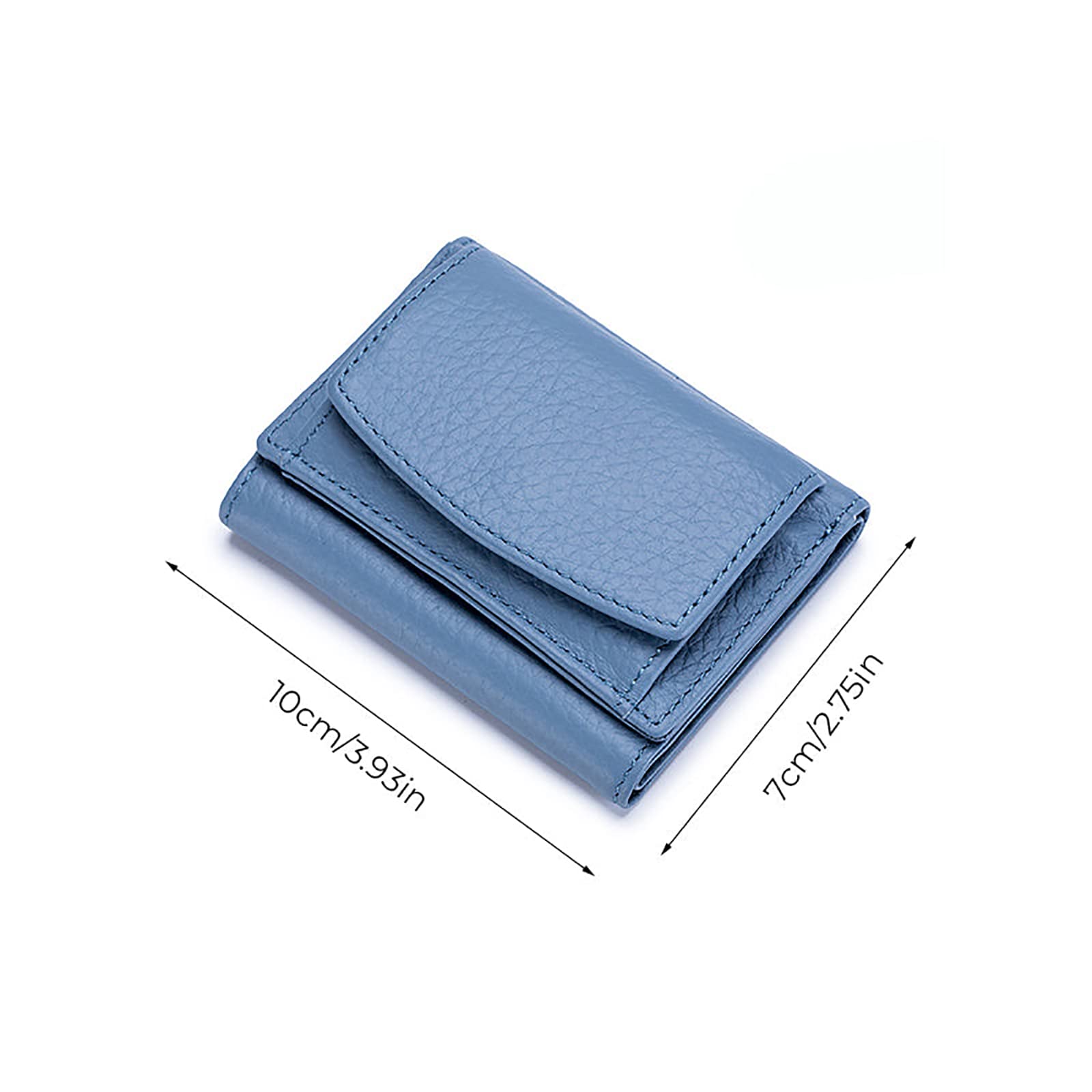 Women's Foldable Short Wallet, Handmade RFID Soft Leather Purse (10)