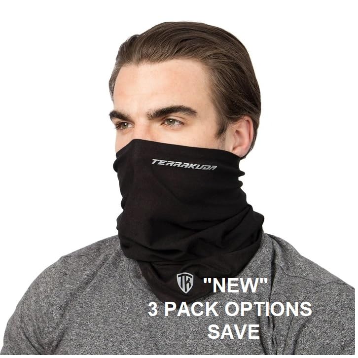Terra Kuda Face Clothing Neck Gaiter Mask β Non Slip Light Breathable for Sun Wind Dust Bandana Balaclava (3-PAK Desert Sand)