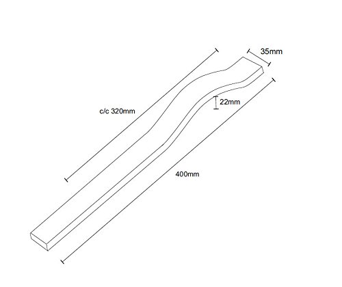 Richelieu Hardware 646432033 Pull, Milk Oak