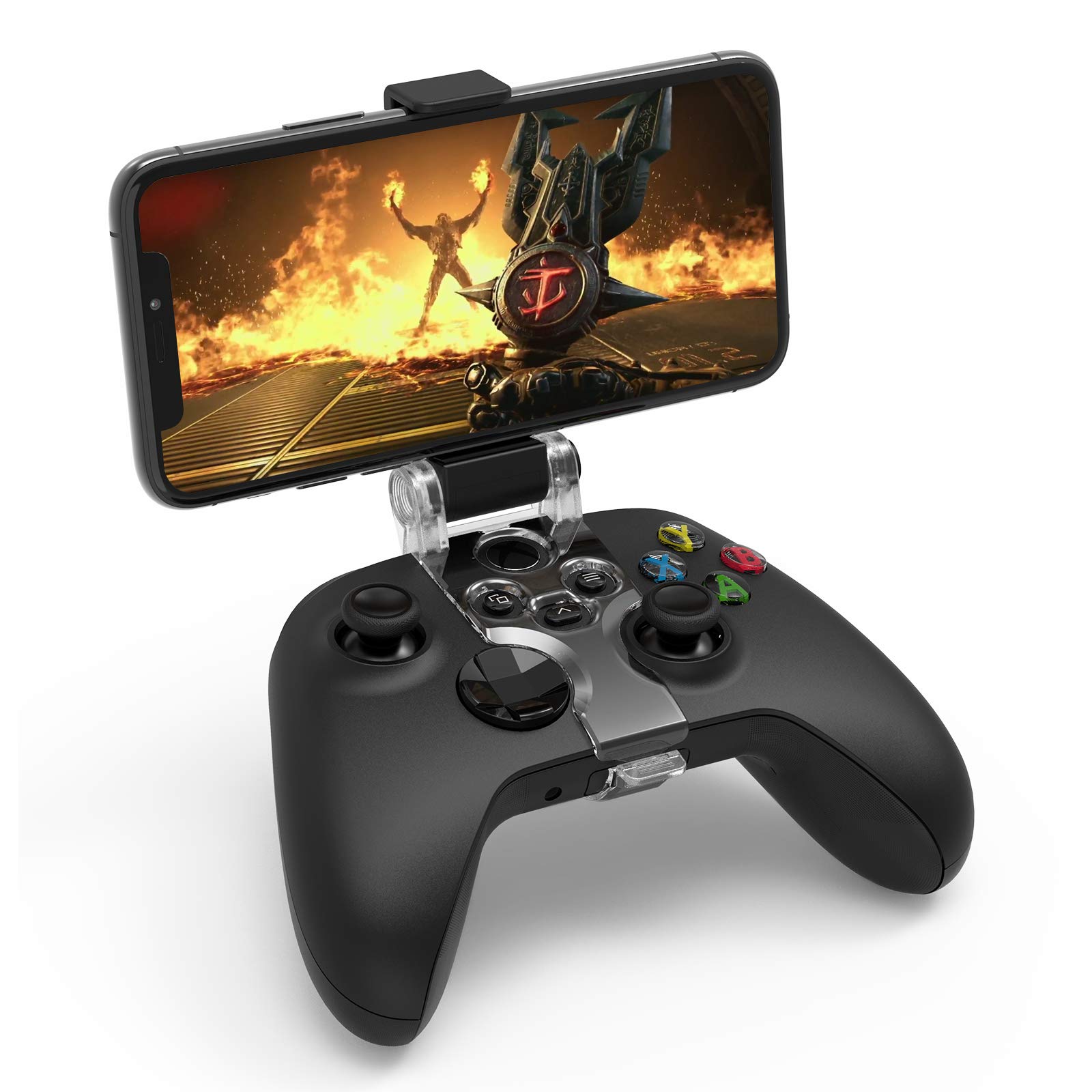 Phone Controller Mount Compatible with Xbox Series X/S Controller, YUANHOT Cellphone Clip Clamp Holder with Adjustable Bracket