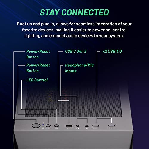 Skytech Gaming Nebula Gaming PC Desktop – Intel Core i5 12400F 2.5 GHz, RTX 3050, 1TB NVME SSD, 16G DDR4 3200, 600W Gold PSU, AC Wi-Fi, Windows 10 Home 64-bit