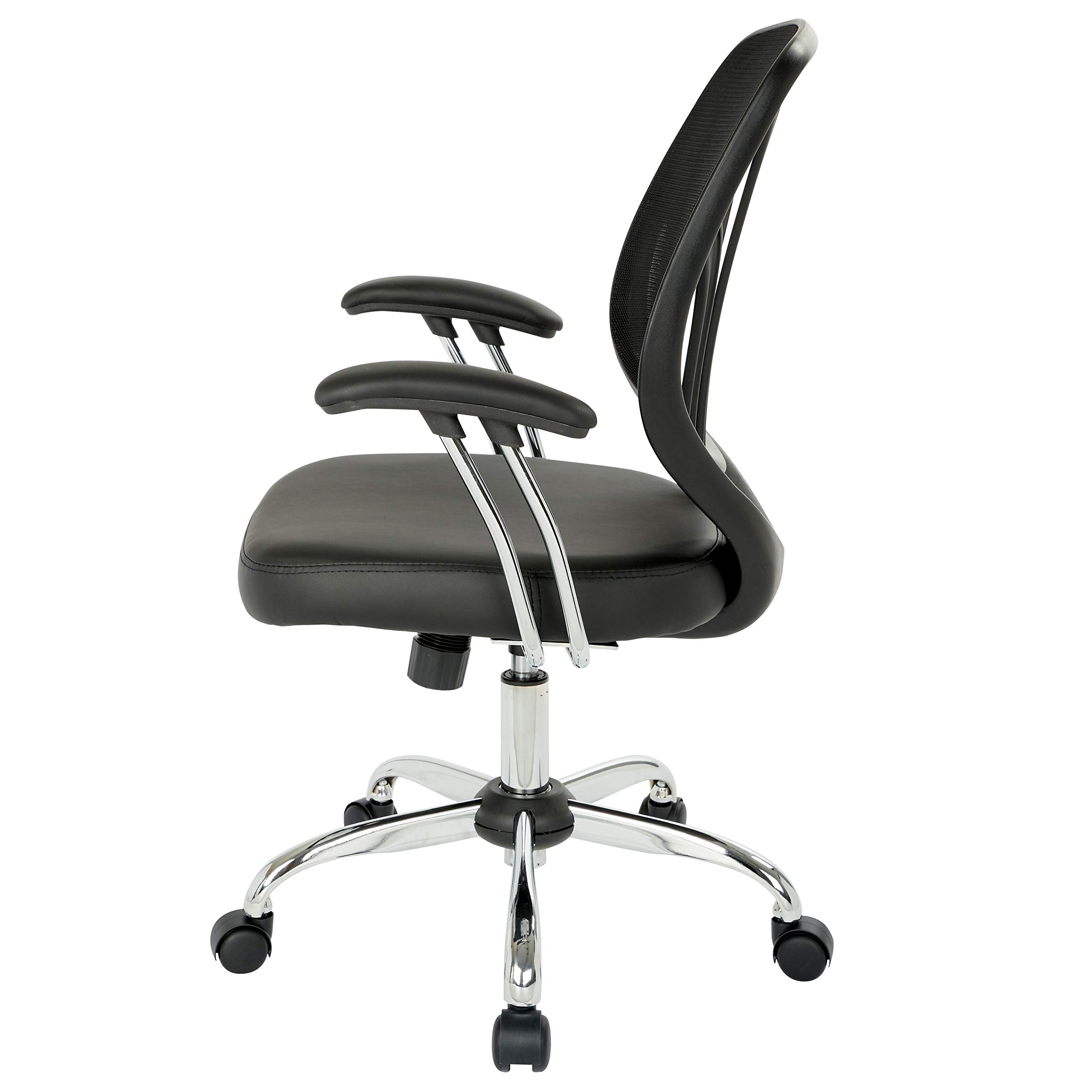 OSP Home Furnishings Screen Back Office Task Chair, Cream (EM69203C-U28)
