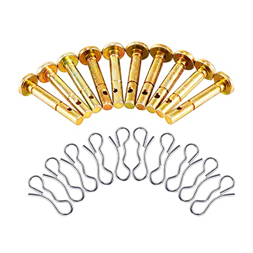 yhoparts Shear Pins and Cotters Pins fits for Cub Cadet MTD Troy-Bilt Replaces 738-04124A, 714-04040, 738-04124 Snowblowers (10 Pairs)