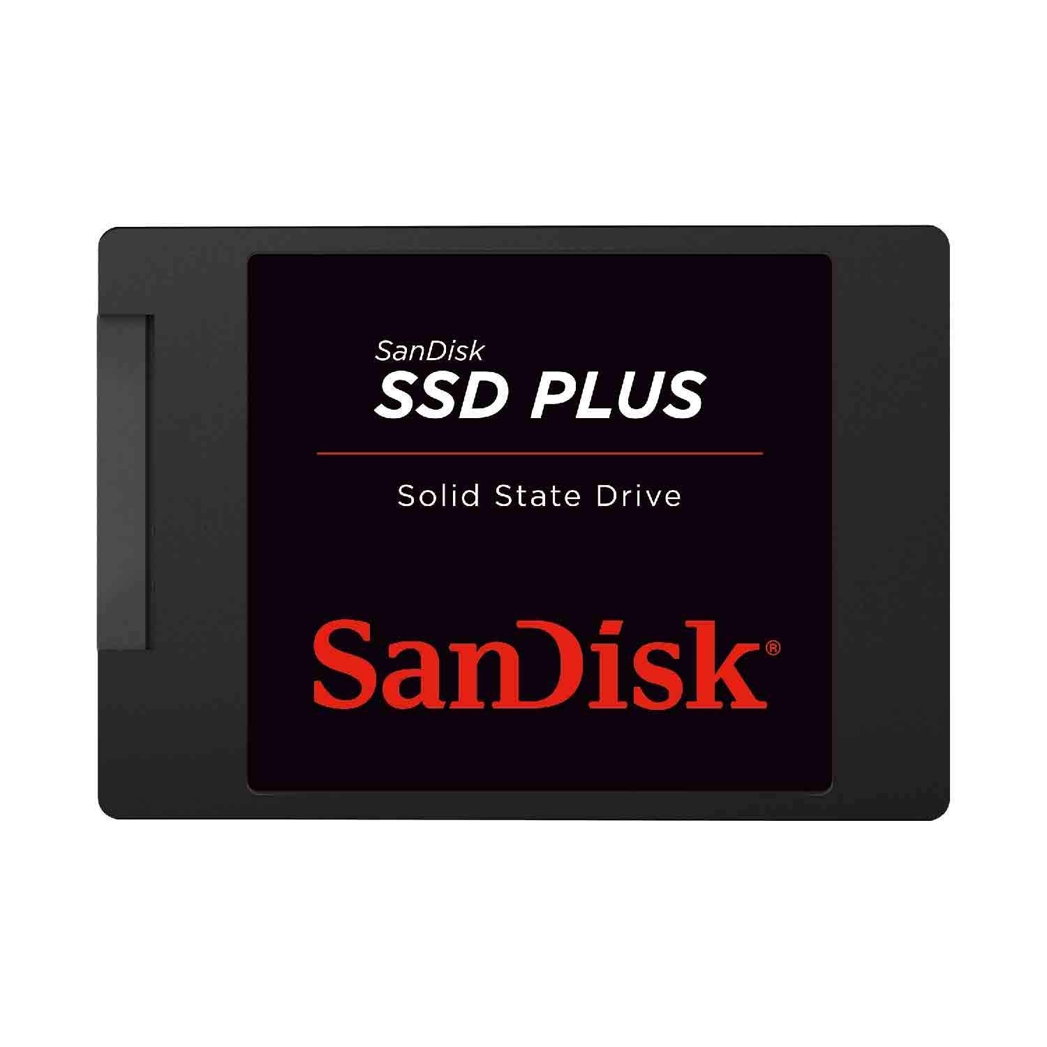 SanDisk SSD Plus 120GB Internal SSD SATA III 6 Gb/s 2.5"/7mm (SDSSDA-120G-G27) Solid State Drive Bundle with (1) Everything But Stromboli USB 3.0 SSD Enclosures