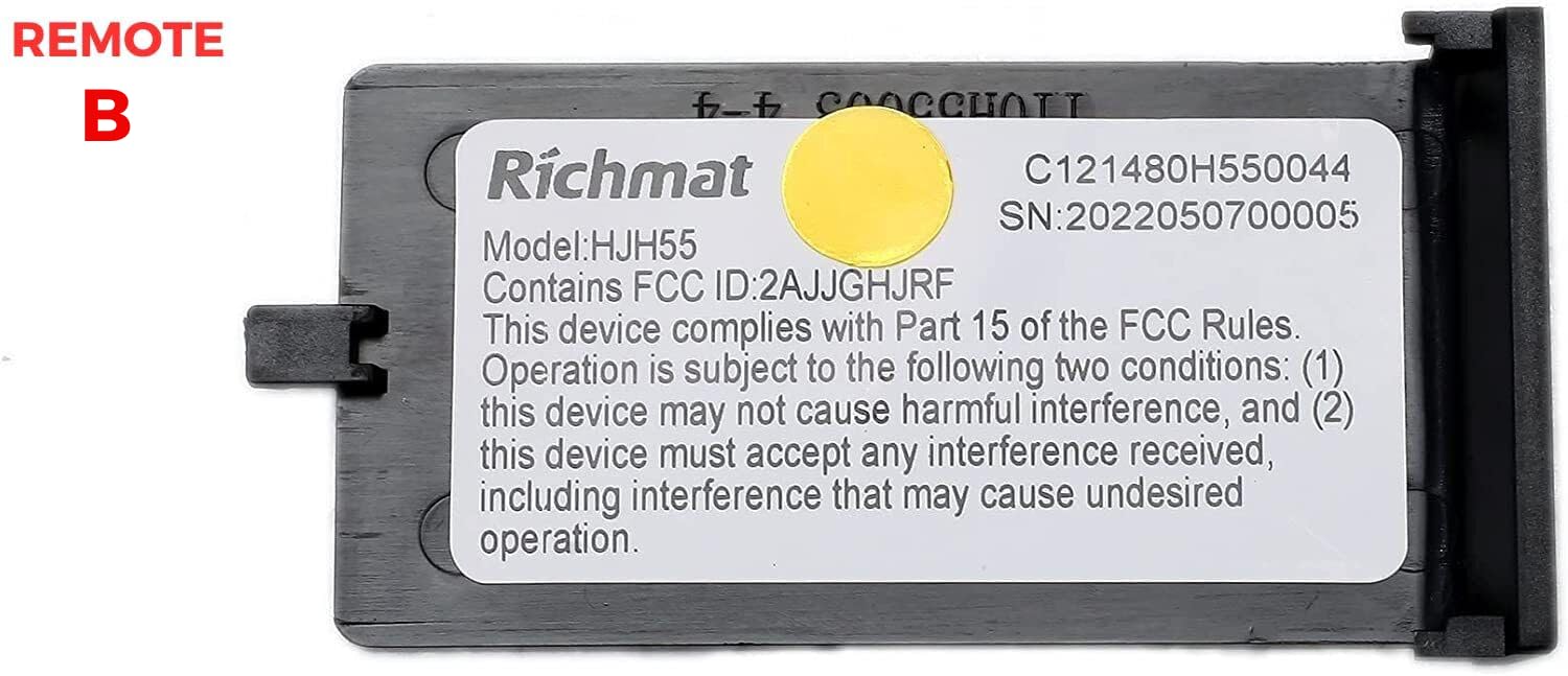 Richmat HJH55 Remote Control for Adjustable Bed Base (Remote A)