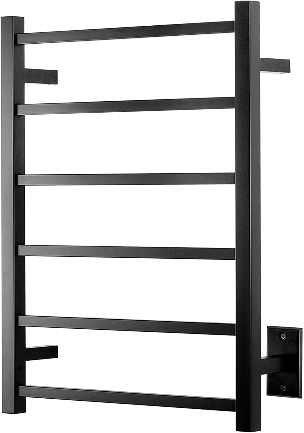 Sharpeye Towel Warmer with 24hr Timer, Matte Black Heated Towel Rack for Bathroom, Plug-in/Hardwired, Wall Mounted Electric Towel Drying Rack, with Temperature Control