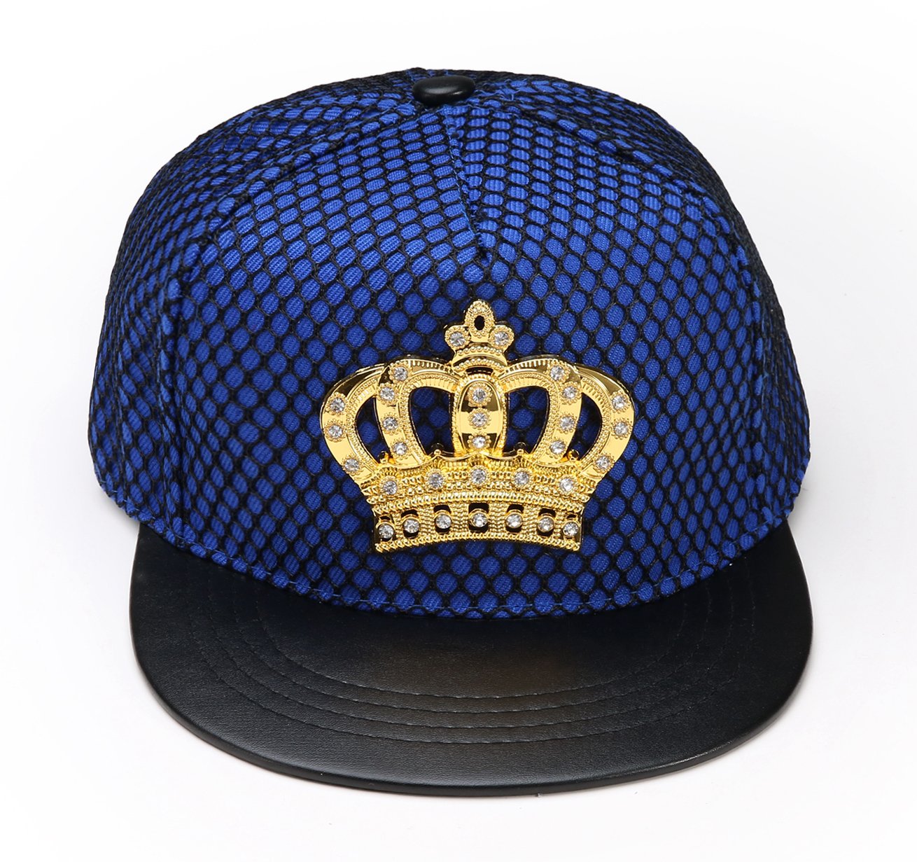 REINDEAR Royal King Crown Baseball Cap Hip-hop Snapback Hat (Blue)