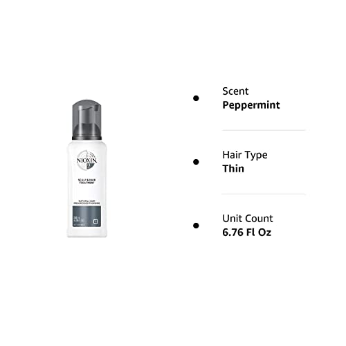 Nioxin Scalp + Hair Thickening System 2 Leave on Treatment, For Natural Hair with Progressed Thinning, 6.8 oz (Packaging May Vary)