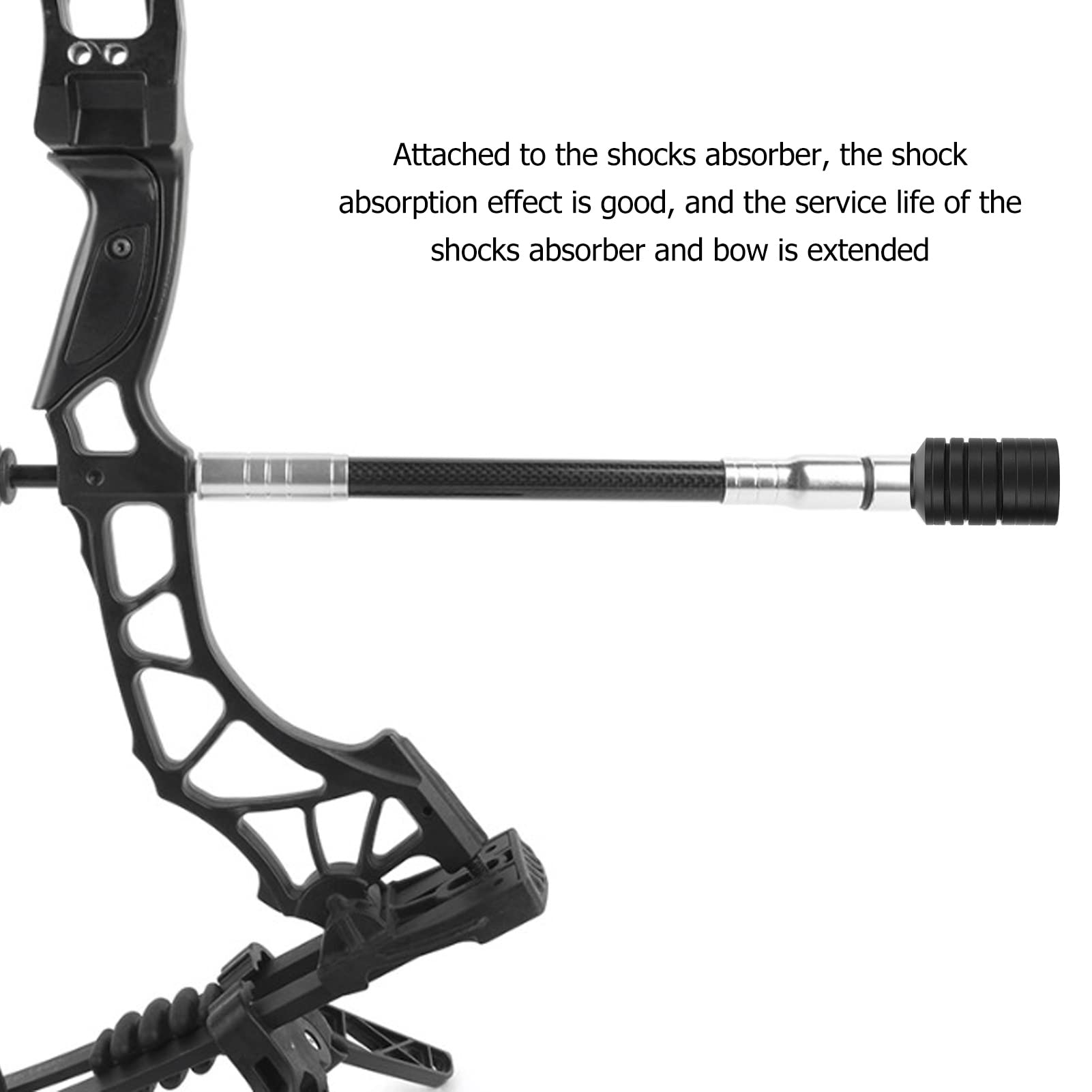 VGEBY Stabilizer Weights, Archery Bow Stabilizer Weight Kit Detachable Aluminum Alloy Counterweight Kit for Recurve Bow and Compound Bow Black Black Stabilizer Weights Recurve Bow