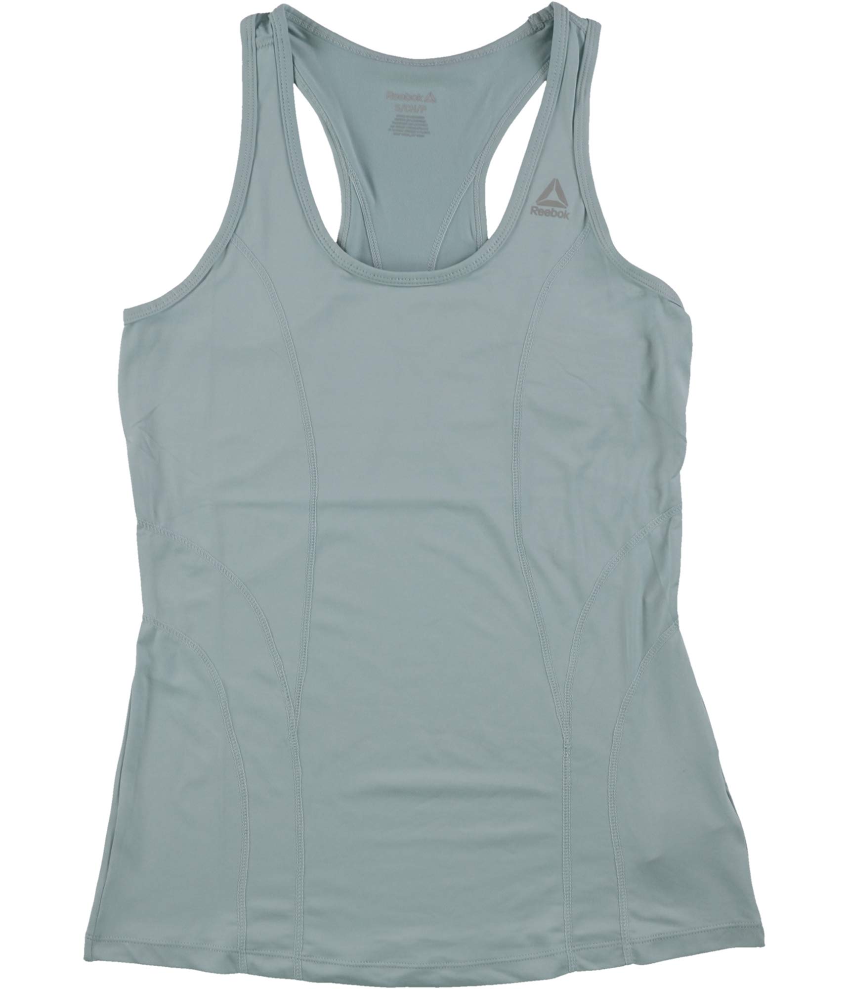 Reebok Womens Fitted Racerback Tank Top, Green, X-Large