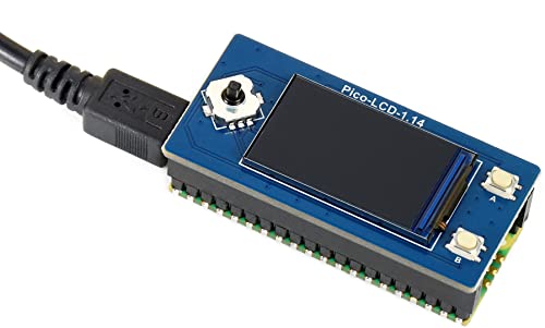 waveshare for Raspberry Pi Pico, 1.14" LCD Display Module, 240×135 Pixels IPS Screen 65K RGB Colors, ST7789 Driver 4-Wire SPI Interface with Buttons for Easy Interacting