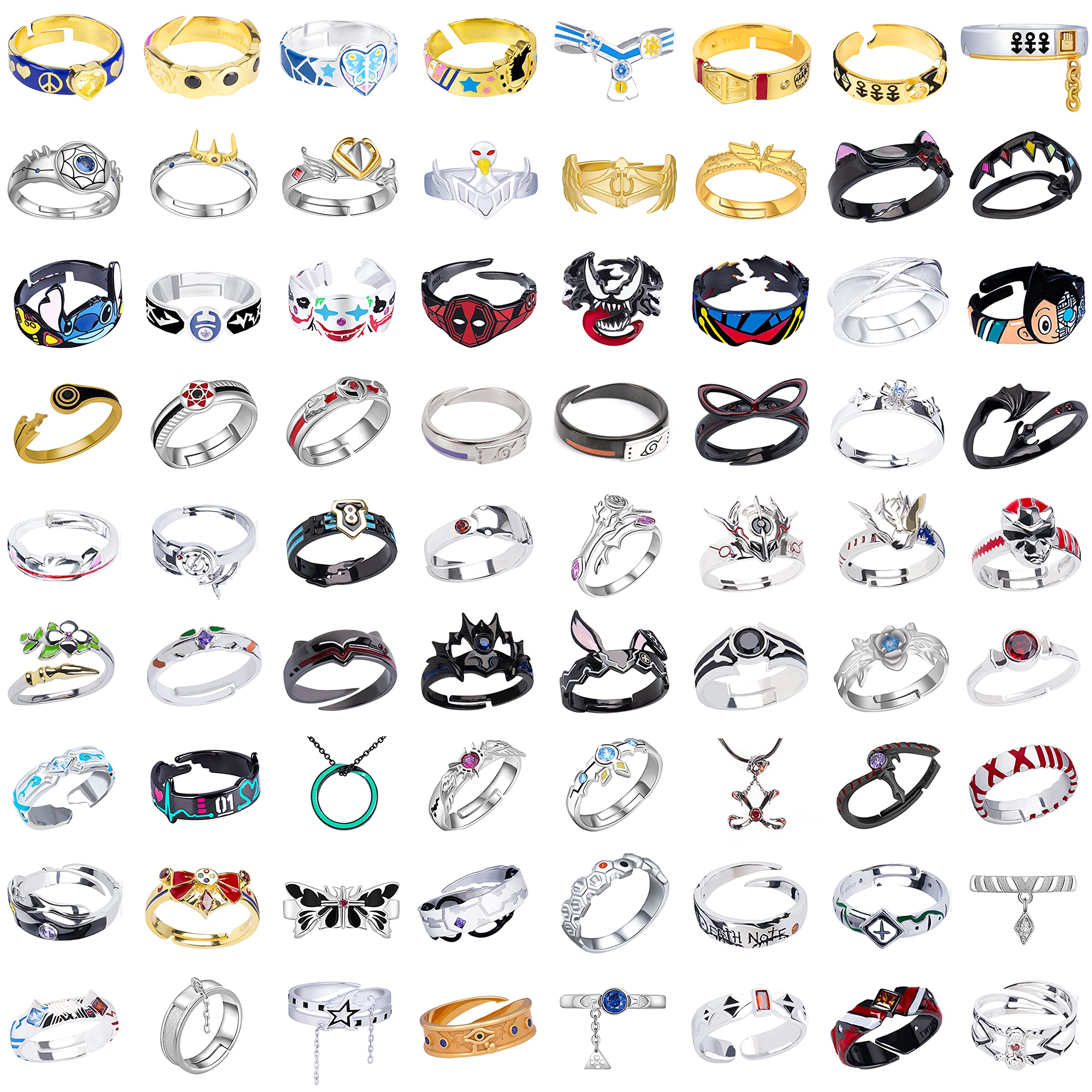 TWINKANIME Steins; Band Gate Finger S925 Anime Ring for Girl Women quality high durability adjustable Ring