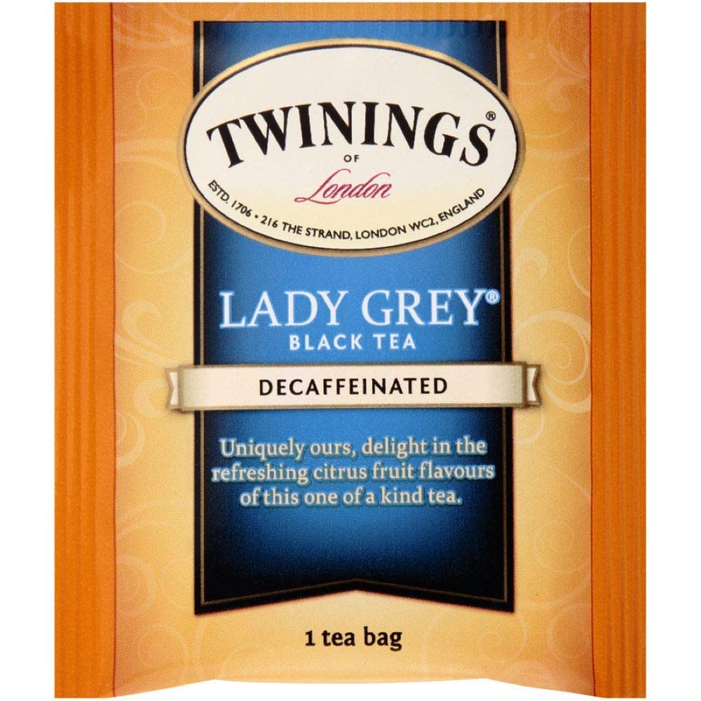 Twinings of London Lady Grey Tea Decaf Box of 20 Tea Bags