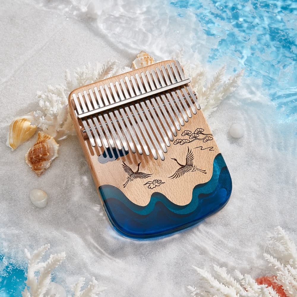 WSSBK 21 Key Kalimba Thumb Finger Piano Kalimba Resin Wood Mbira Keyboard Gifts with Bag Accessories