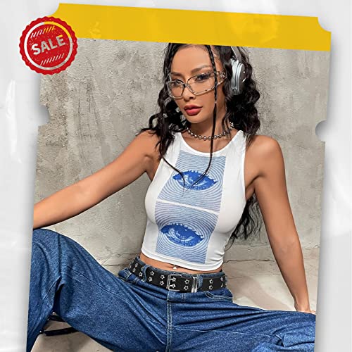 WHIPPY Double Grommet Belt for Women Men PU Leather Double Prong Buckle Vintage Punk Rock Jeans Belts (Black, XL)