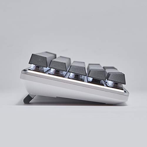 Qisan Mechanical Keyboard Gaming Keyboard Blue Switch Wired/Wireless Bluetooth Keyboard 68-Keys Mini Design(60%) Gateron Switch PBT Keycaps Grey Combo Color for Gaming/Office