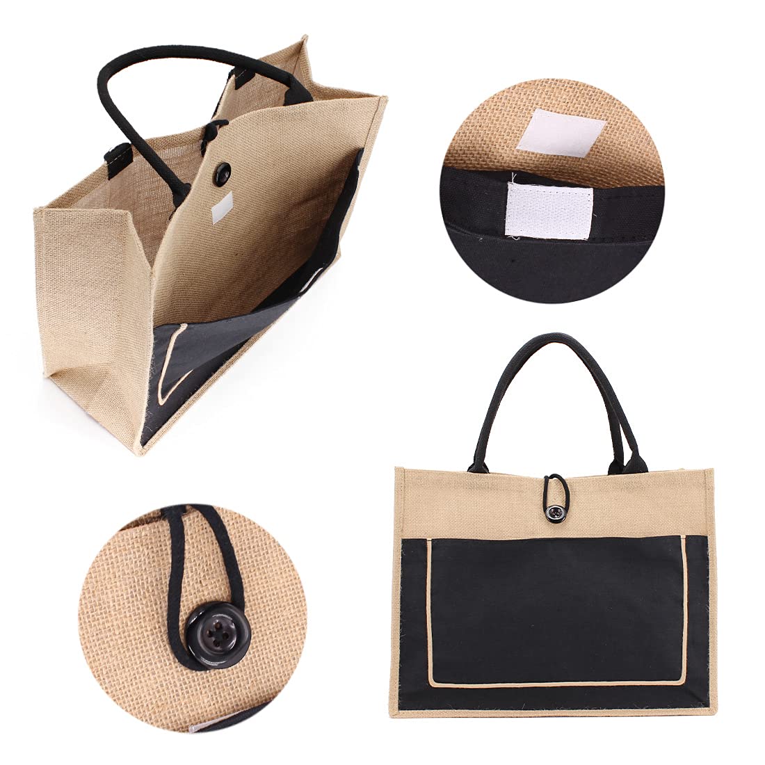 TANOSII Straw Beach Bag For Women Jute Handbag Handmade Woven Tote Bag With Tassel Colorful Large