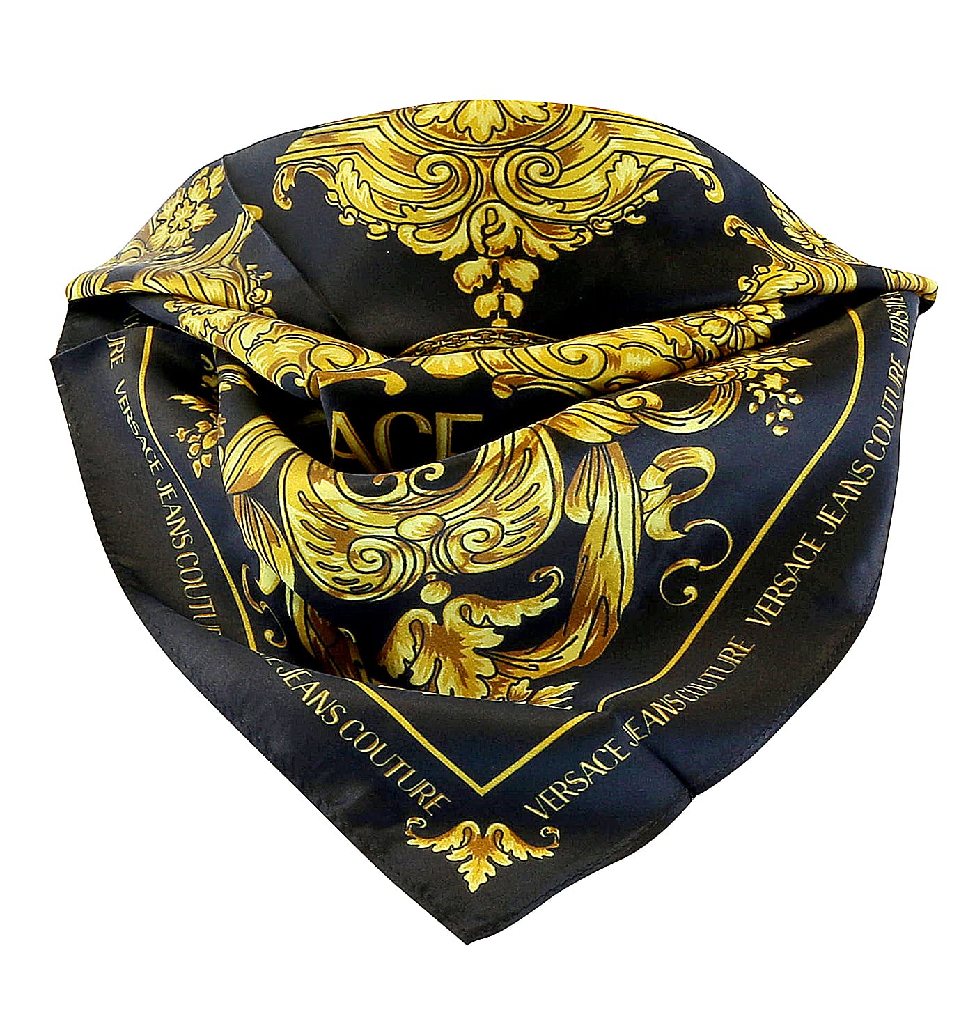 VERSACE FOULARD IN SETA V-EMBLEM GARLAND, Donna, Stampa