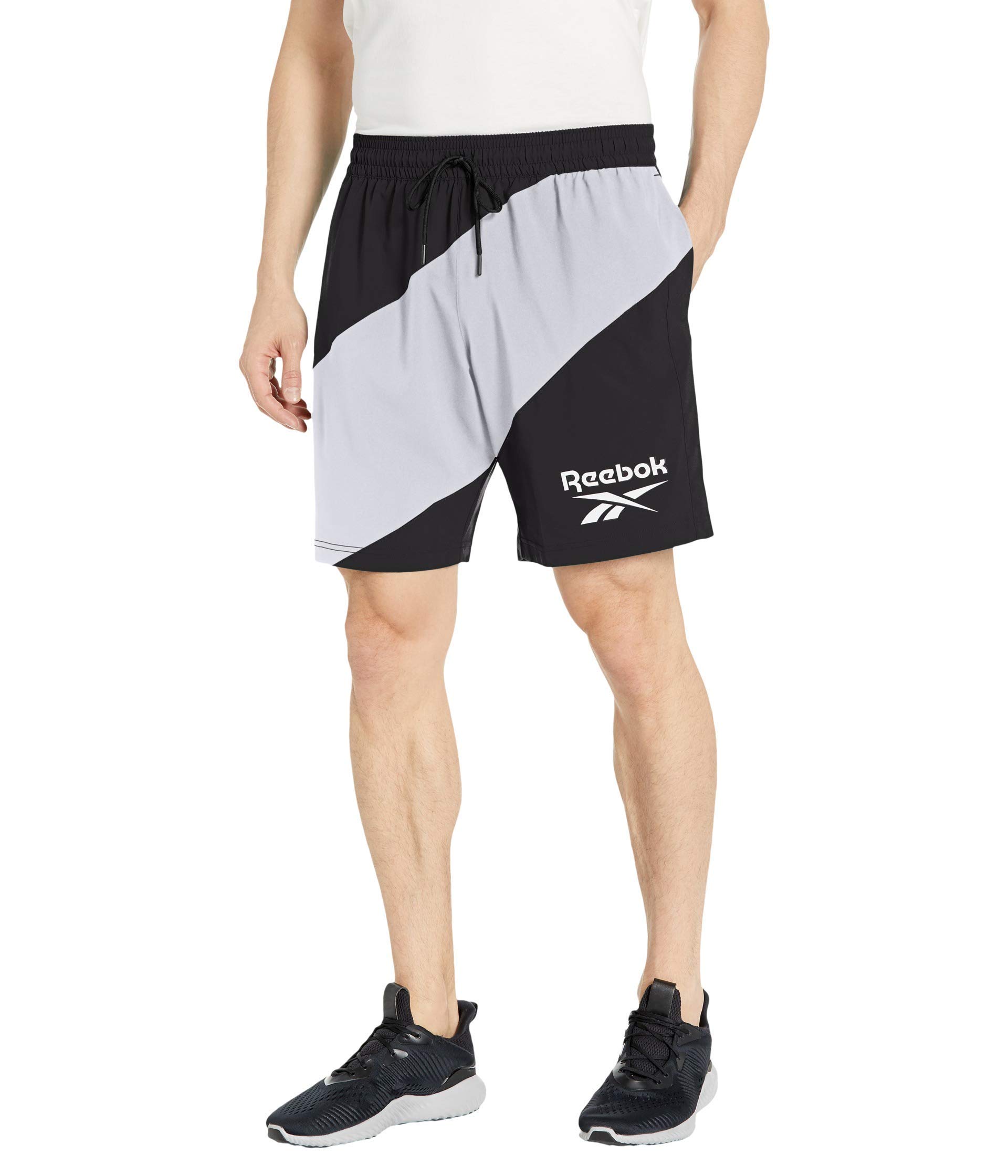 Reebok Workout Ready Woven Graphic Short, Black, Medium