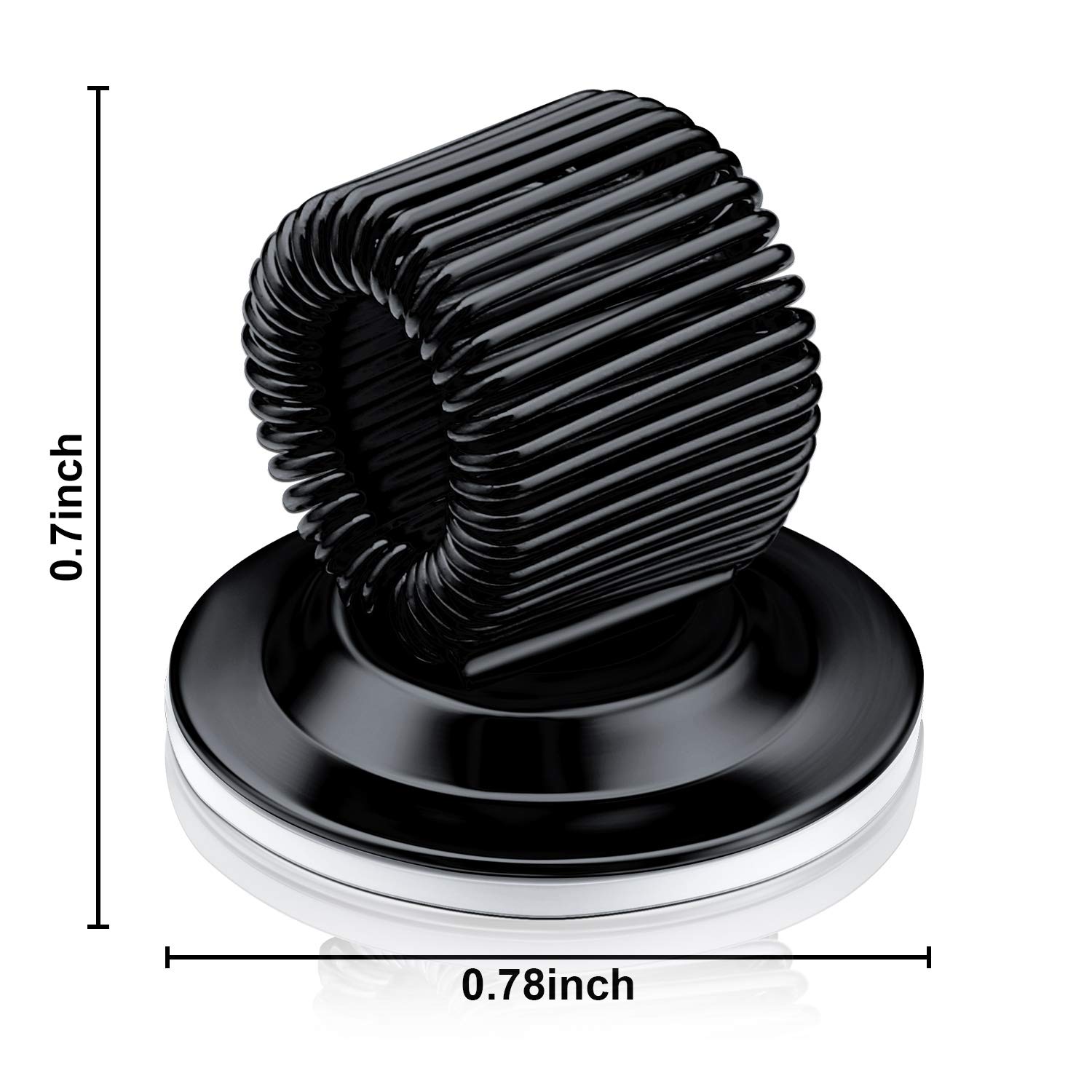 Outus Pen Holder Clips Manganese Steel Pen Holder Self Adhesive Pen Pencil Organizer with Adjustable Spring Loop for Refrigerator Whiteboard Erase Board and Bulletin Board Map (16 Pieces, Black)