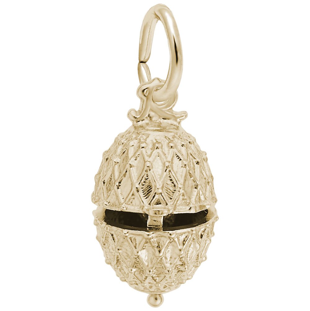 Rembrandt Charms Gold Plated Sterling Silver Easter Egg Charm Pendant