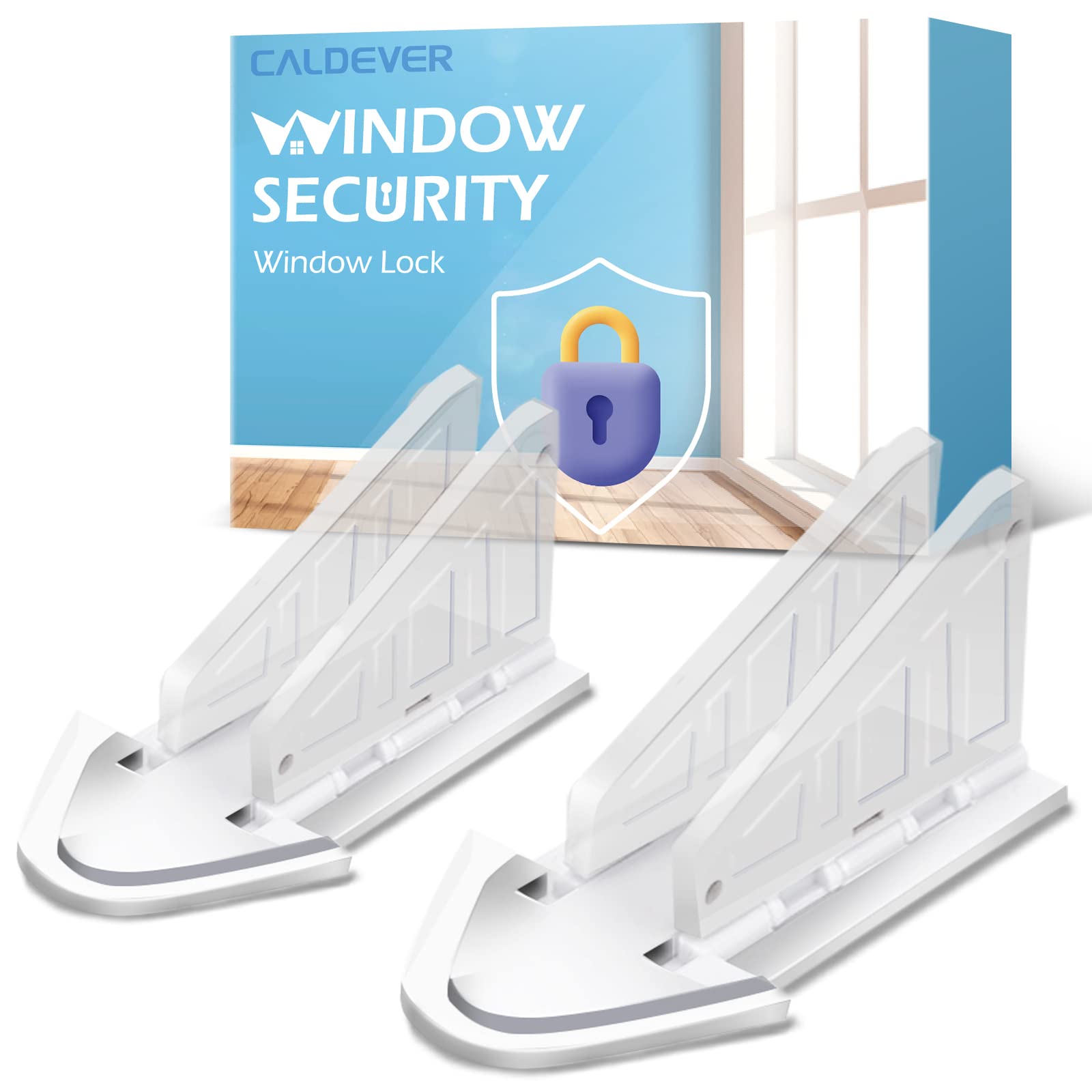 Sliding Door Lock for Kids Safety: 2 Pack Window Locks Child Proof Slide Glass Door Locks, Baby Proofing Closet Cabinet Patio Security Bar, No Drill Toddler Childproof Slider Door Window Stop