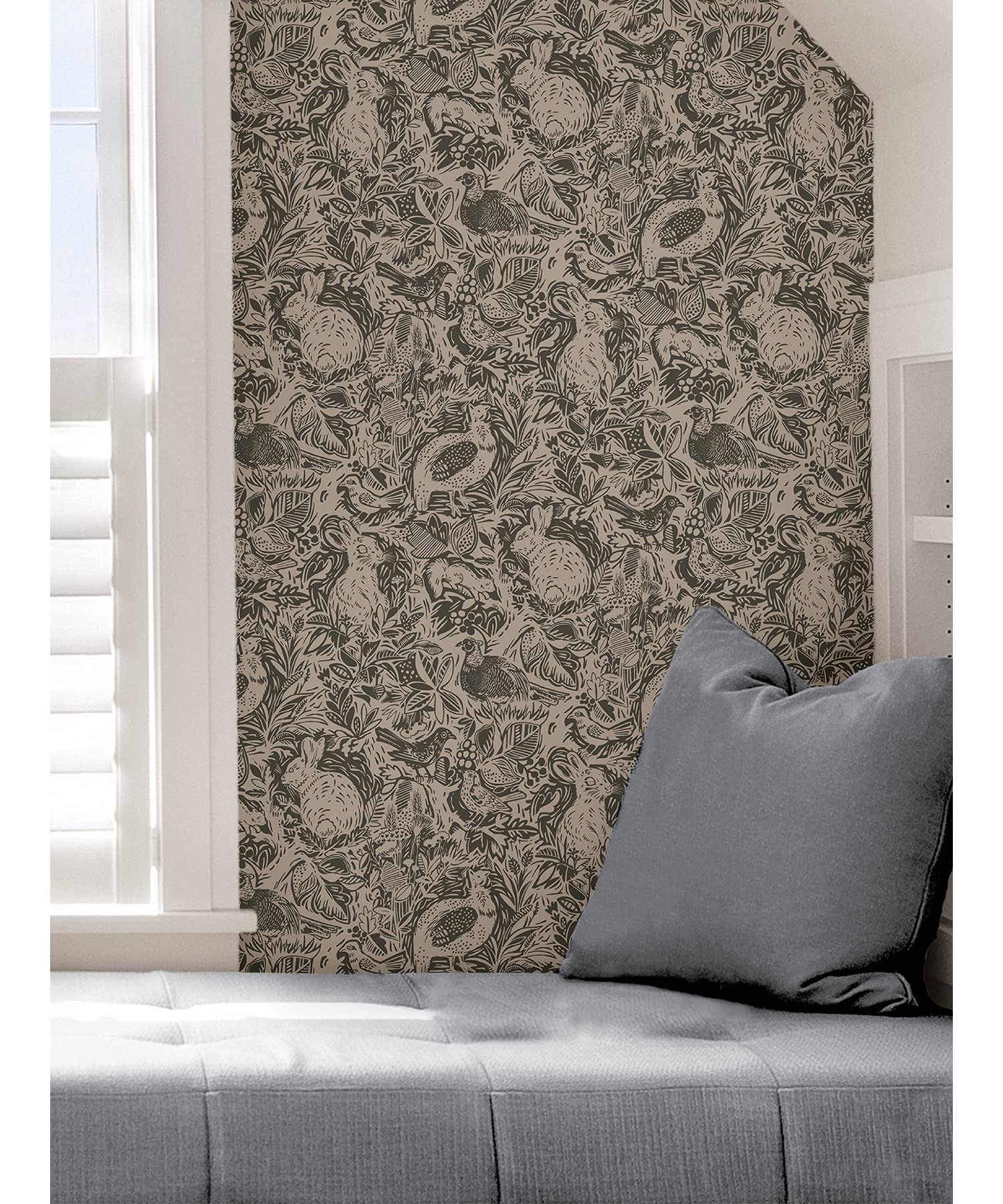 NuWallpaper Charcoal Terrene Peel & Stick Wallpaper