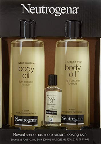 Neutrogena Body Oil Light Sesame Formula Sesame Oil, 16 fl. oz/pack - (pack of 2) + Bonus 1 fl. oz. Bottle