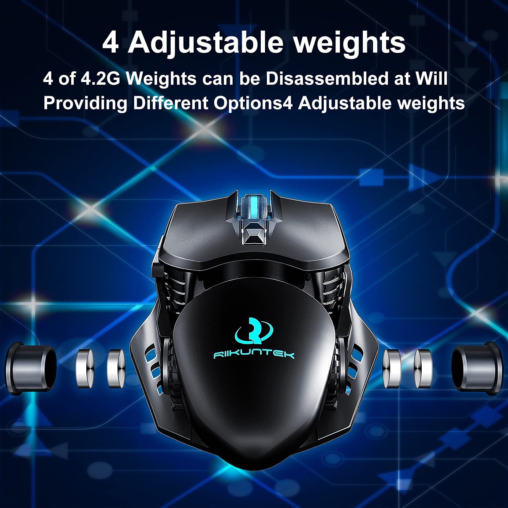 Wired Gaming Mouse, RIIKUNTEK Computer USB Mice with Ergonomic Design, 6 Adjustable DPI (up to 6400 DPI), RGB Breathing Light, 7 Programmable Buttons, Gamer Mouse for Laptop PC Windows Desktop Black