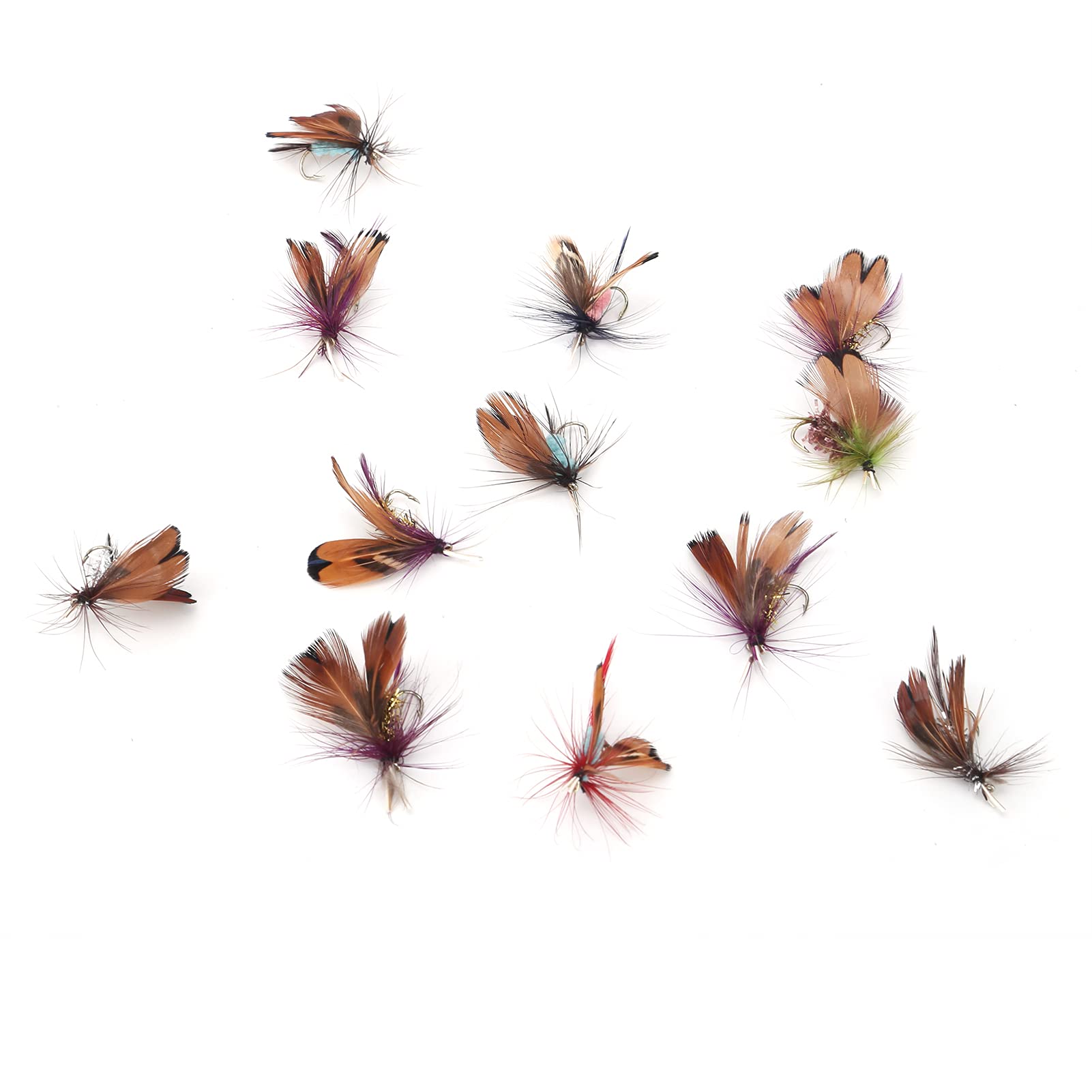 Vifemify 12 Carbon Steel Fly Fishing Lures simulate Moths Butterflies Insects Flying Lures Fishing Tools Sturdy and Durable
