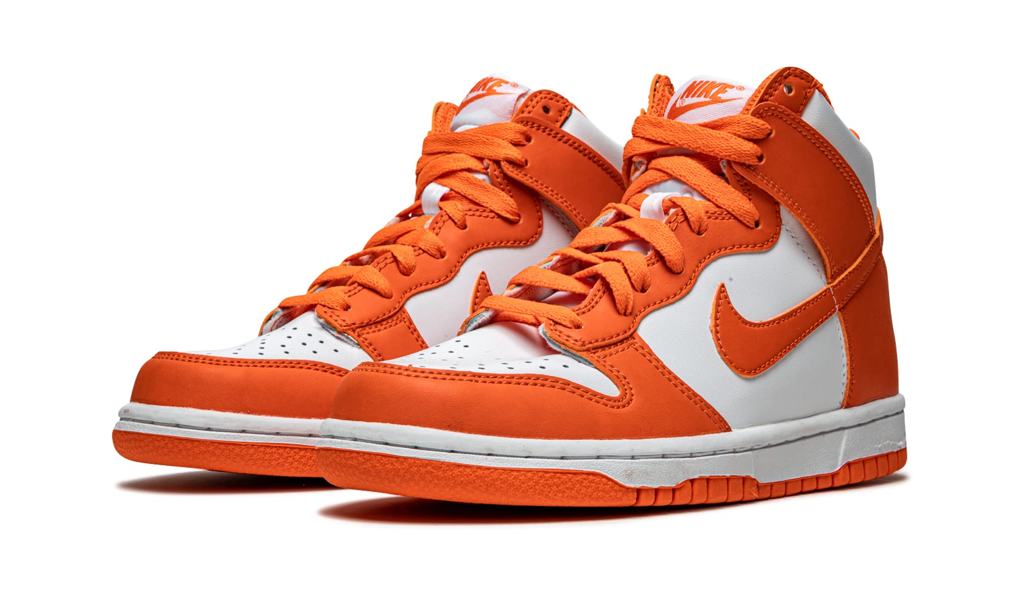 Nike Youth Dunk High GS Syracuse, White/Orange Blaze/White, 7Y