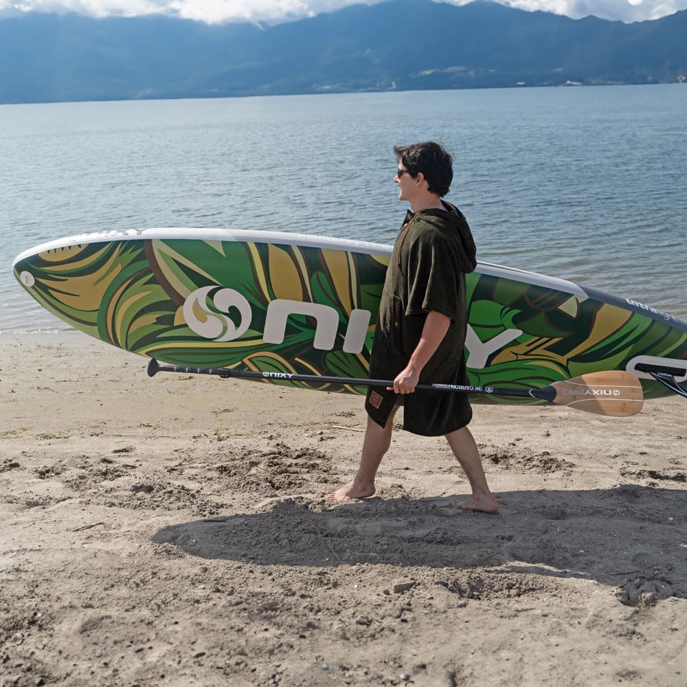 NIXY Monterey Paddle Board Expedition & Touring - 11'6" x 34" x 6" Inflatable SUP | Welded Seams, Woven Drop Stitch for Safety & Durability | Ultra-Light and Stable. (Ibiza)
