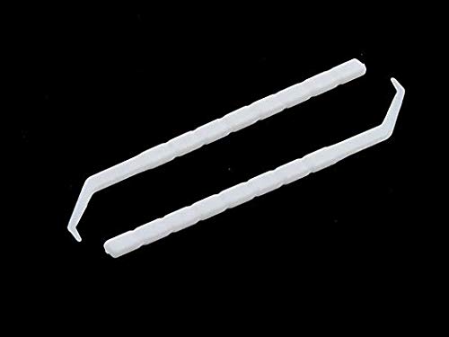 XJS Plastic Household Teeth Cleaning Tool Curved Hook Toothpicks White (150 Pcs)