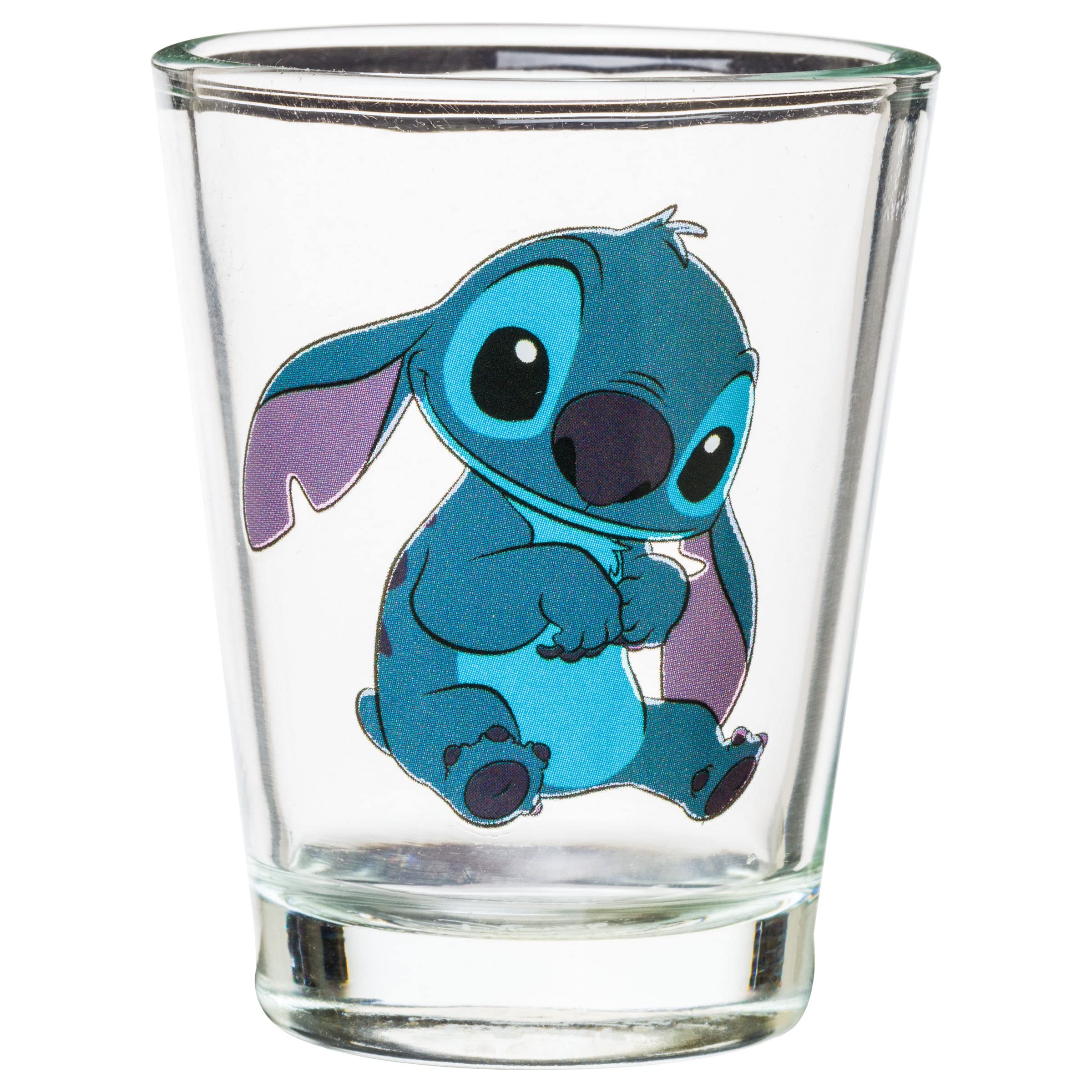 Silver Buffalo Lilo and Stitch Poses 4-Pack Mini Glass Set, 1.5 Ounces